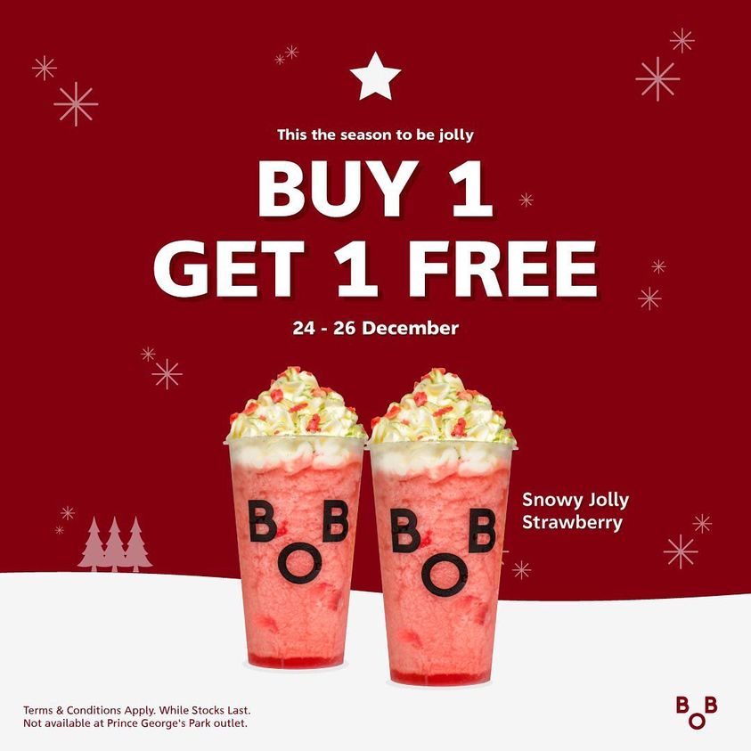 Enjoy this 1-for-1 festive drink at Bober Tea, perfect when you go for ...